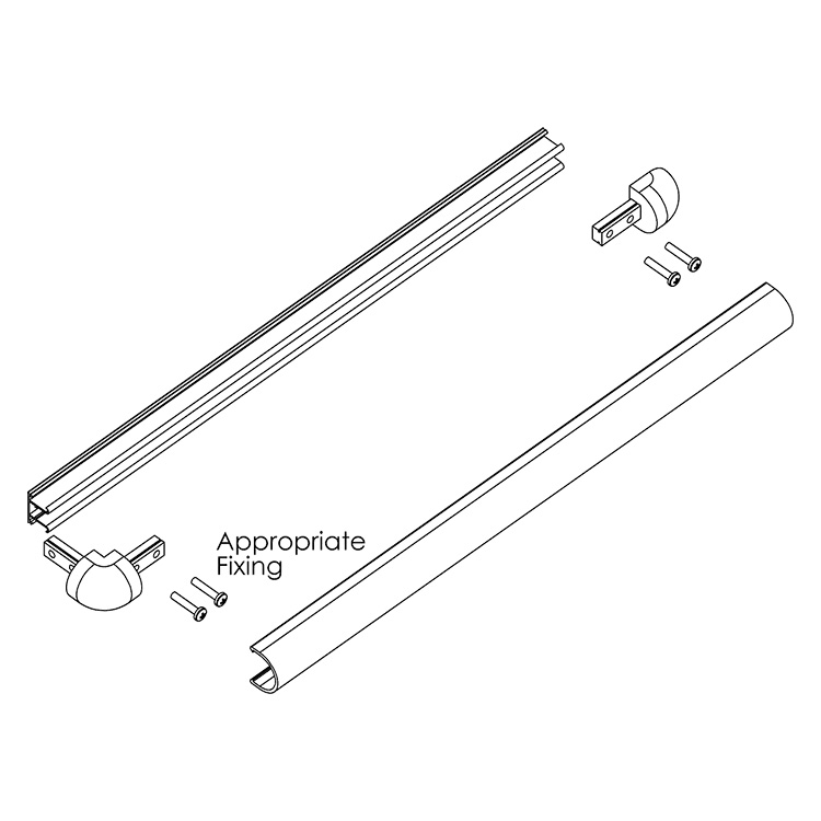 1" Plastic Wall Protection Rails | Retail Equipment & Access Control ...